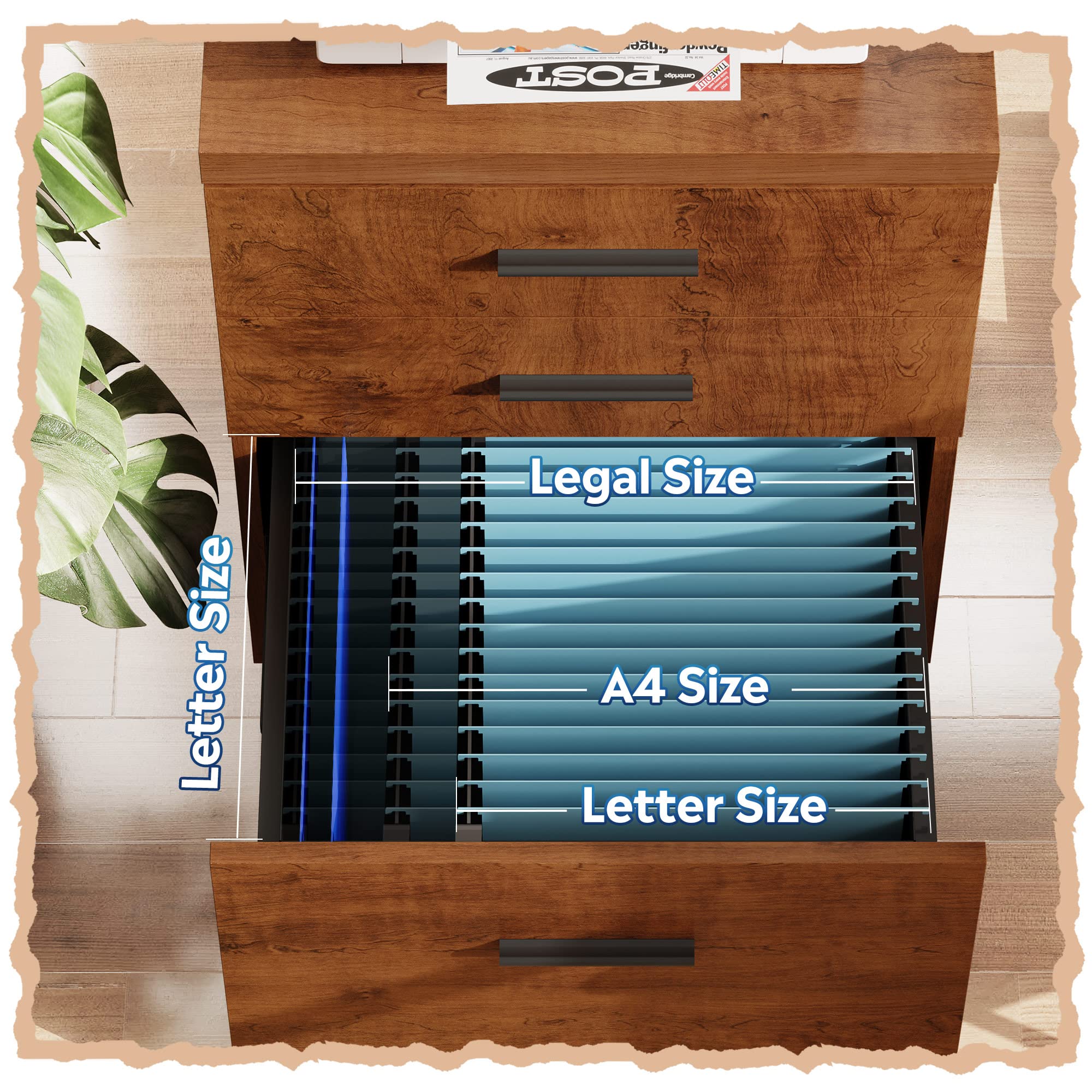 18.5"W Wood 3 Drawer Lateral File Cabinet - Office Furniture | DEVAISE ...