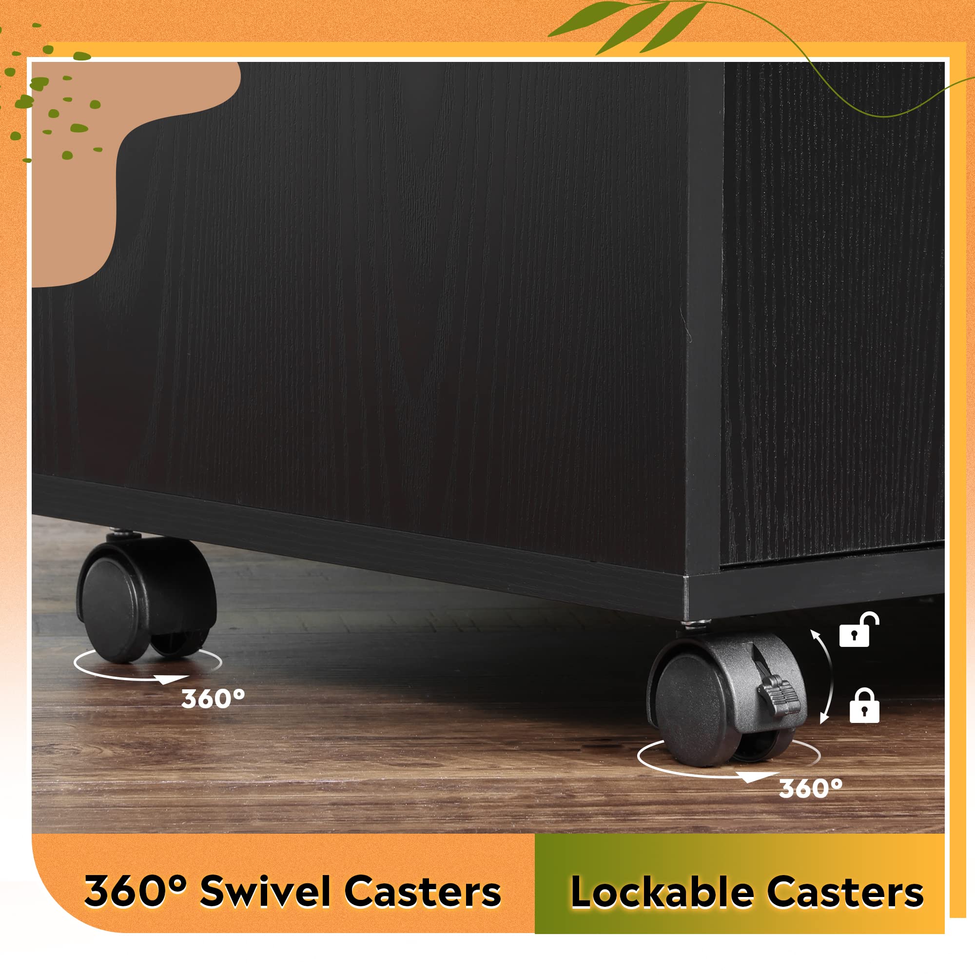 Office File Cabinet with Charging Station and Lock | DEVAISE – Devaise