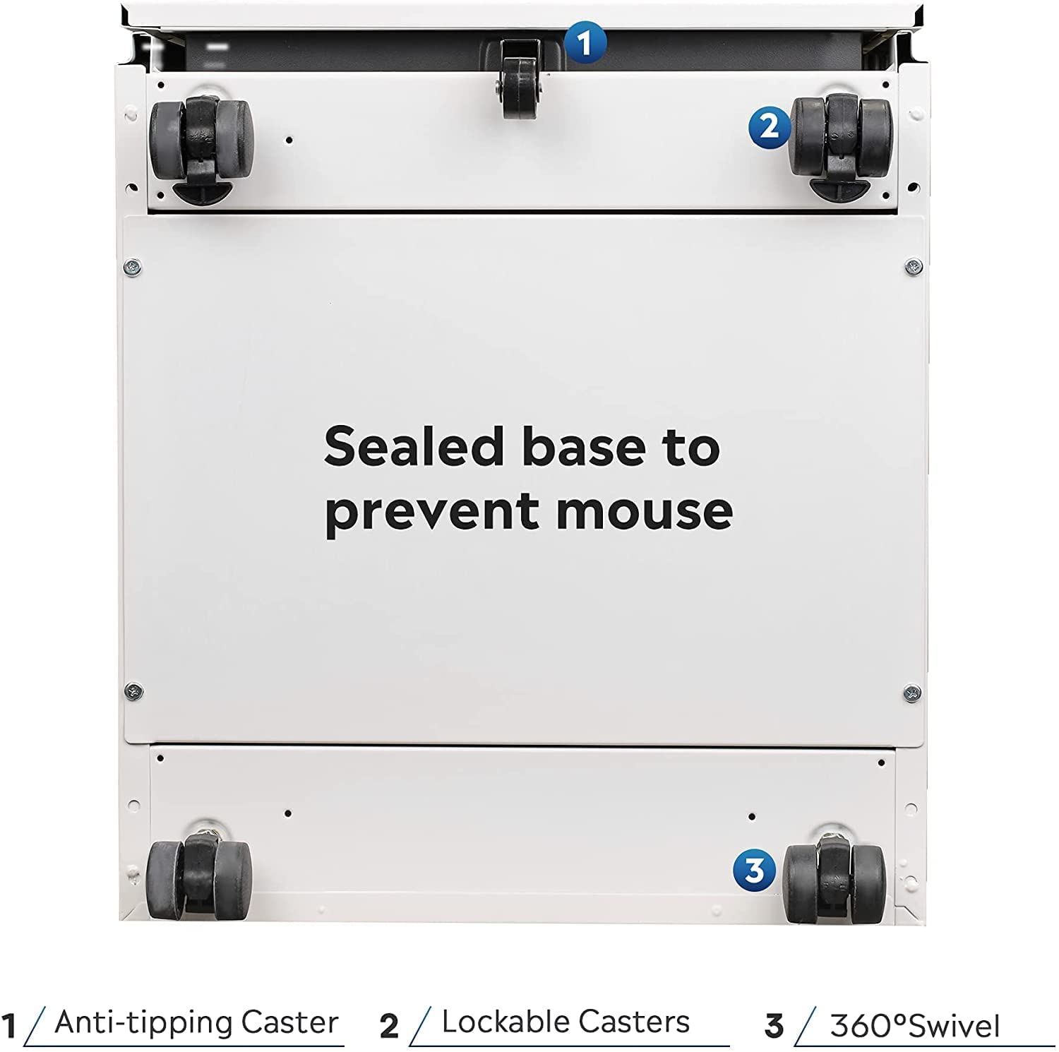 Metal 3 Drawer Mobile File Cabinet with Lock - Office Furniture ...