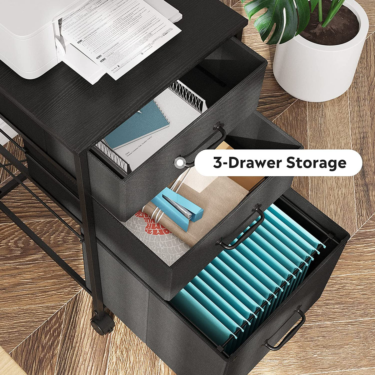 3 Drawer Mobile File Cabinet/Printer Stand – Devaise